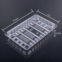 China PET PP Food Tray MAP Vacuum Formed Plastic Meat Trays Heat Sealable 20.5x13.5x2.5cm for sale