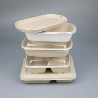 China Biodegradable Sugarcane Bagasse Food Containers 500 Pieces Oven Safe Customizable for sale