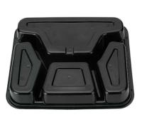 China Custom Multi-Compartment Disposable Plastic Food Containers 2 to 8 Compartments Takeaway for sale