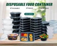 China Custom Multi-Compartment Disposable Plastic Food Containers 2 to 8 Compartments Takeaway for sale