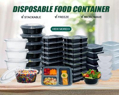 China Custom Multi-Compartment Disposable Plastic Food Containers 2 to 8 Compartments Takeaway for sale