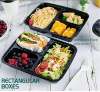 China Custom Multi-Compartment Disposable Plastic Food Containers 2 to 8 Compartments Takeaway for sale