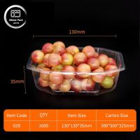 China Transparent PET Clamshell Fruit Containers Disposable Plastic Boxes with Lids for Litchi & Grape Packaging for sale