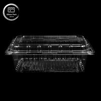 China Transparent PET Clamshell Fruit Containers Disposable Plastic Boxes with Lids for Litchi & Grape Packaging for sale