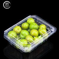 China Recyclable Clear Plastic Clamshell Containers 17.5x14x7cm for Fruits Vegetables Secure Lock Stackable for sale