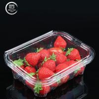 China Recyclable Clear Plastic Clamshell Containers 17.5x14x7cm for Fruits Vegetables Secure Lock Stackable for sale