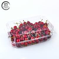 China Clear Vegetable Clamshell Fruit Containers Disposable Plastic For Cherries 1kg Capacity for sale