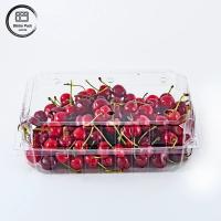 China Clear Vegetable Clamshell Fruit Containers Disposable Plastic For Cherries 1kg Capacity for sale