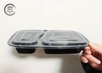 China 1000ml Microwavable 2 Compartment Disposable Bento Lunch Box Rectangle Plastic Meal Prep Container for sale