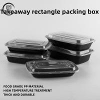 China Disposable 2 Compartment Lunch Box 200pcs Food Grade PP Microwave Safe Takeout Container for sale