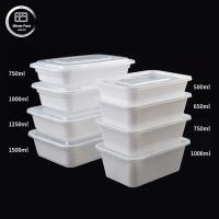 China Microwavable PP Disposable Plastic Bento Box With Lids Clea Multi-Size 500ml To 1500ml for sale