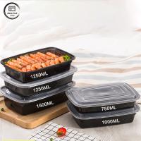 China Microwavable PP Disposable Plastic Bento Box With Lids Clea Multi-Size 500ml To 1500ml for sale