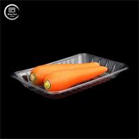 China Premium Quality PET Food Grade Rectangular Disposable Veggie Tray Clear Perfect Without Cover for sale
