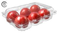 China Disposable Blister Tomato Container 6 Piece Rectangular Plastic Fruit Packaging Box 270x180x80mm for sale