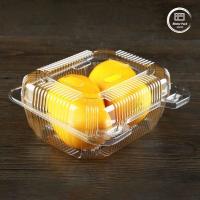China OEM Clear PET Clamshell Disposable Fruit Tray Vegetable Container 500ml Food Grade for sale