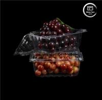 China Grapes Lychees & Cherries PET Clamshell Food Containers Transparent Plastic Boxes for sale