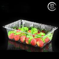 China 100% PLA Biodegradable Clamshell Containers Compostable Clear Hinged Boxes for Fruits and Vegetables for sale
