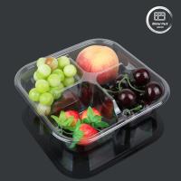 China 100% PLA Biodegradable Clamshell Containers Compostable Clear Hinged Boxes for Fruits and Vegetables for sale