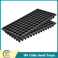 China Black Plastic Seed Trays 15 to 288 Cells Reusable Plant Starter Trays for Nurseries for sale