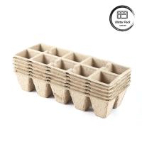 China Biodegradable Paper Pulp 10 Cell Seed Trays Eco Friendly Germination And Nursery Pots for sale
