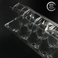 China Clear Disposable Plastic Egg Blister Tray 15 Slot Custom 0.25mm to 1.0mm Thickness for sale