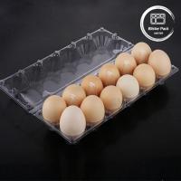 China 12 Hole Transparent Plastic Durable Egg Blister Tray Cartons for Secure Packaging for sale