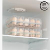 China Stackable Transparent Plastic Egg Holder With Lid 10/15 Grids Refrigerator Safe Plastic Containers For Kitchen for sale