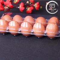 China 15 Cell Hinged Clamshell Clear Plastic Egg Trays Secure Thermoformed Plastic Shipping Trays for sale