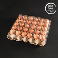 China PET Plastic Egg Tray 30 Hole Cartons S M L Sizes with Paper Bottom for sale