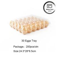 China Transparent Plastic Egg Tray 4 To 30 Egg Capacity Blister Box Packaging for sale