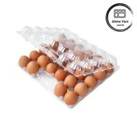 China Clear PET Plastic 28 Hole Egg Tray 28.3x23.5x6.4cm Thermoformed Transparent Blister Pack for Chicken Eggs for sale