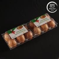China 12 Pack Custom PET Egg Plastic Thermoformed Trays Cartons / Dozen Egg Packaging for sale