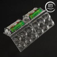 China 12 Pack Custom PET Egg Plastic Thermoformed Trays Cartons / Dozen Egg Packaging for sale