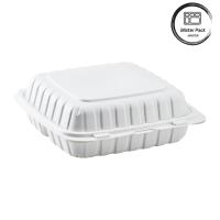 China 3 Compartment Thermoforming Plastic Take Out Container Square For Fast Food / Hot Meals for sale
