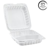 China 3 Compartment Thermoforming Plastic Take Out Container Square For Fast Food / Hot Meals for sale