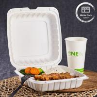 China 3 Compartment Thermoforming Plastic Take Out Container Square For Fast Food / Hot Meals for sale