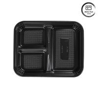 China Microwave Safe Disposable Plastic Food Containers 3 Compartment Clear Takeaway Packaging for sale
