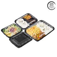 China Microwave Safe Disposable Plastic Food Containers 3 Compartment Clear Takeaway Packaging for sale