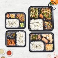 China Microwave Safe Disposable Plastic Food Containers 3 Compartment Clear Takeaway Packaging for sale