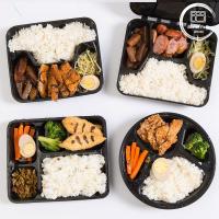 China Plastic Takeaway 4 Compartment Take Out Containers For Restaurants for sale