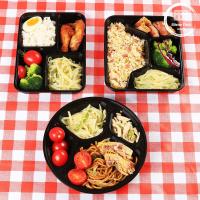 China Plastic Takeaway 4 Compartment Take Out Containers For Restaurants for sale
