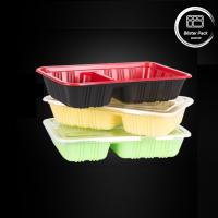 China Eco Friendly 3 Compartment Bento Box Disposable  PP Plastic Microwave And Refrigerator Safe for sale