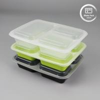 China 3 Compartment Disposable Plastic Food Containers Ideal for Meal Prep and Takeout for sale