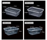 China 6 Compartment Disposable Transparent Plastic Bento Box Meal Prep Container for Hotels Events for sale