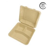 China 9 Inch Biodegradable Clamshell Takeout Containers Eco Friendly Disposable Food Storage for sale