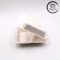 China Biodegradable Sugarcane Bagasse 9x6 Clamshell Lunch Box Eco Friendly Take Out Food Container for sale
