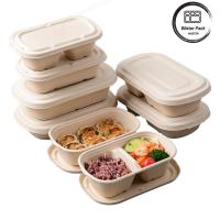 China Take Away Lunch Recyclable Food Containers Biodegradable Sugarcane Bagasse for sale