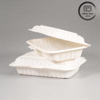 China 600ml Biodegradable Disposable Food Containers Eco-Friendly Lunch Box With Lid for sale