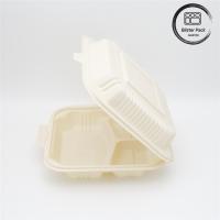 China 600ml Biodegradable Disposable Food Containers Eco-Friendly Lunch Box With Lid for sale