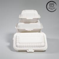 China 600ml Biodegradable Disposable Food Containers Eco-Friendly Lunch Box With Lid for sale